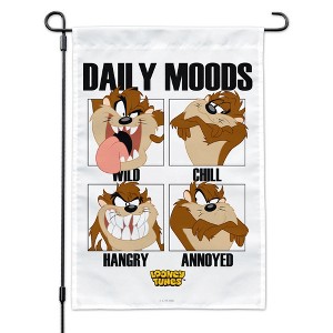 Looney Tunes Taz Daily Moods Garden Yard Flag with Pole Stand Holder ...