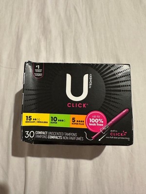 U By Kotex Click Compact Tampons - Multipack - Regular/super ...