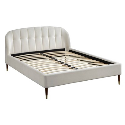 Cambria Queen Channel Platform Bed White - Lifestorey: Mid-century ...