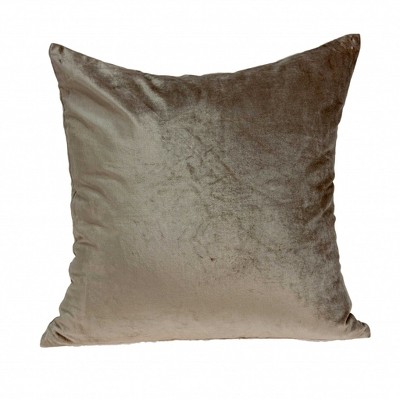 HomeRoots 20" Taupe Cotton Blend Throw Pillow : Target