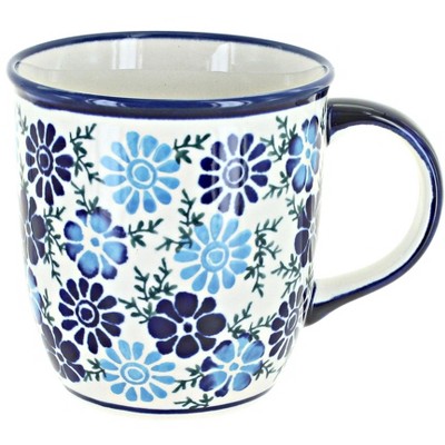 Blue Rose Polish Pottery Iris Plain Coffee Mug : Target