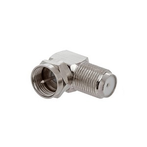 Cmple - 90° Right Angle F-Type Male to Female Adapter F81 Coaxial ...