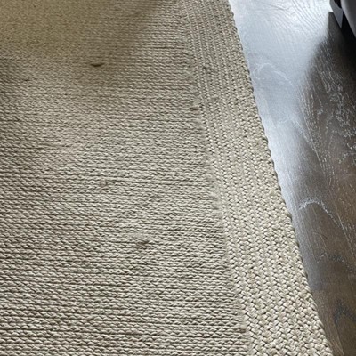 Natural Woven Rectangular Braided Outdoor Rug Heathered Cream ...