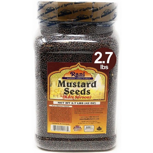 Mustard Seeds (black Kali Sarson) Whole - 42oz (2.7lbs) - Rani Brand ...