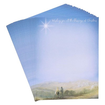 Paper Junkie 96 Sheets Nativity Scene Christmas Stationary Paper For ...