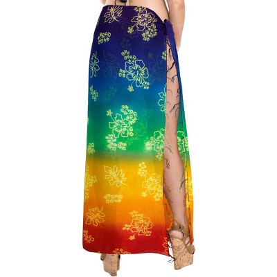 La Leela Women's Wraps Summer Long Pareos Vacation Skirt Bathing Suit ...