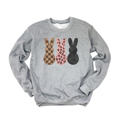 Simply Sage Market Women's Graphic Sweatshirt Triple Bling Bunnies - M ...