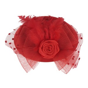 Unique Bargains Feather Top Hat Hair Clip 1 Pc : Target