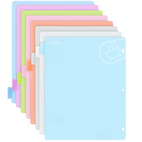 Enday 3-ring Binder Dividers W/ 8-insertable Color Tabs : Target
