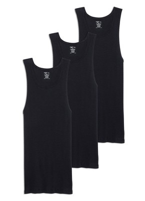 Jockey Men's 100% Cotton Tall Man A-shirt Tank - 3 Pack 2xlt Black : Target