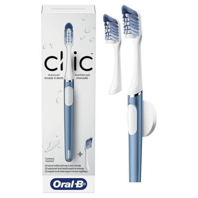 Oral-b Clic Toothbrush Ultimate Clean Replacement Brush Heads Black ...
