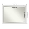 44" X 34" Flair Soft Framed Bathroom Vanity Wall Mirror White - Amanti ...