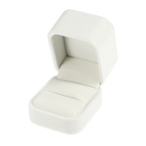 Unique Bargains Luxury Suede Jewelry Ring Box 1 Pc White : Target