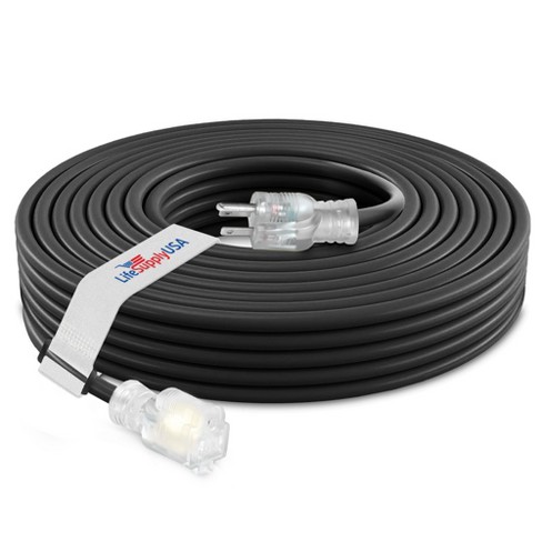 Lifesupplyusa 50ft Power Extension Cord Outdoor & Indoor Waterproof ...