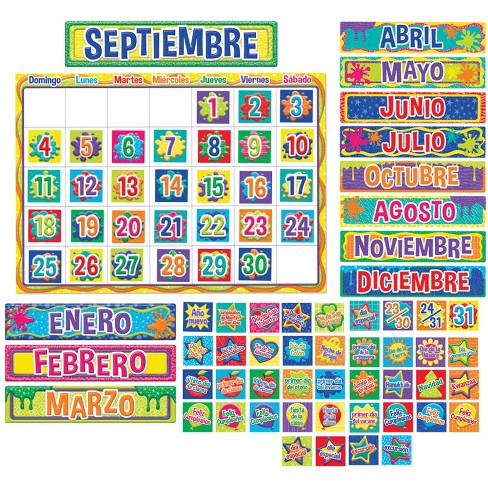 Eureka® Color My World Spanish Calendar Bulletin Board Sets : Target