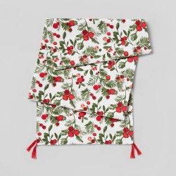 90" X 20" Cotton Solid Table Runner White - Threshold™ : Target