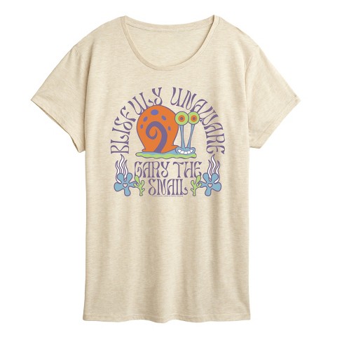 Women's Spongebob Squarepants Gary Blissfully Unaware Short Sleeve ...