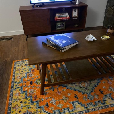 Nourison Allur Bohemian Medallion Indoor Rug Orange Multicolor 5'3" X 7 ...