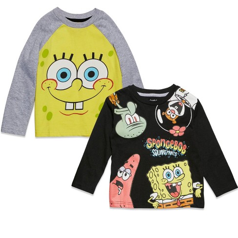 Spongebob Squarepants Little Boys 2 Pack Long Sleeve Graphic T-shirts ...