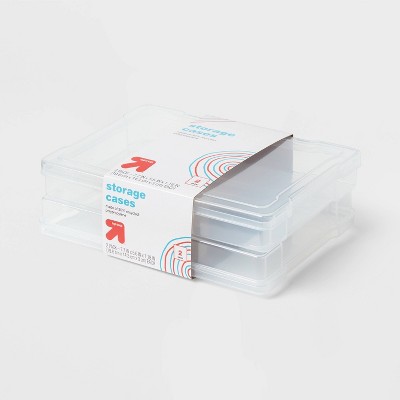 Small 5x7 Pencil Box/Photo/Craft/Travel Clear Storage Case 2pk - up&up ...