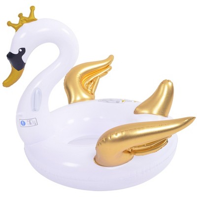 Pool Central 45" Inflatable Royal Swan 1-person Swimming Pool Float ...