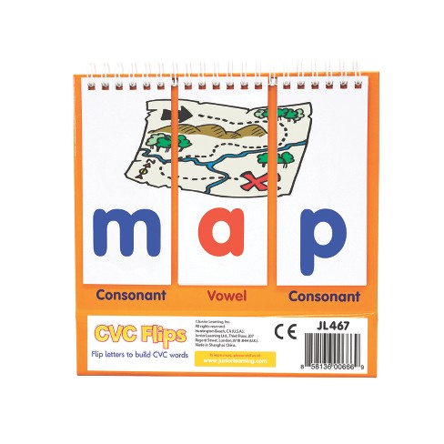 Junior Learning: Cvc Consonant Vowel Consonant Words Flash Cards : Target