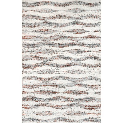 Nuloom Tristan Contemporary Waves Area Rug Red : Target