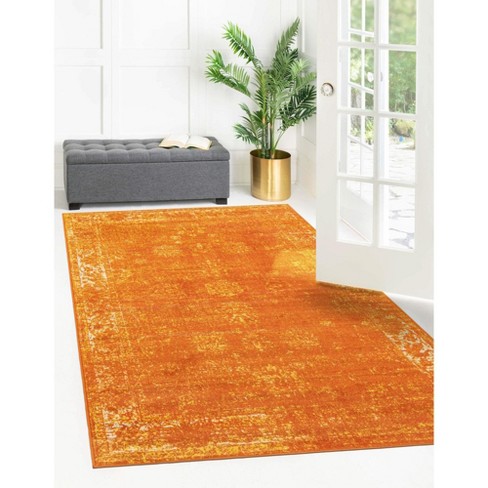 Unique Loom 6' 0 X 9' 0 Sofia Casino Orange Area Rug : Target