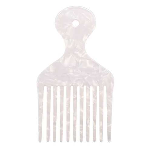 Unique Bargains Plastic Wide Tooth Hair Pick Comb 4.8" White : Target