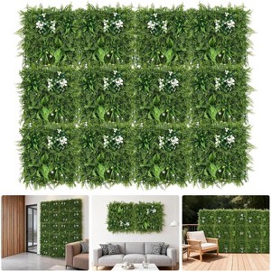 50x50CM Realistic Artificial Ferns & Bougainvillea Wall Panels, UV ...
