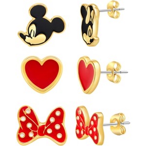 Disney Mickey and Minnie Mouse Fashion Stud Earring - Mismatch Kiss ...