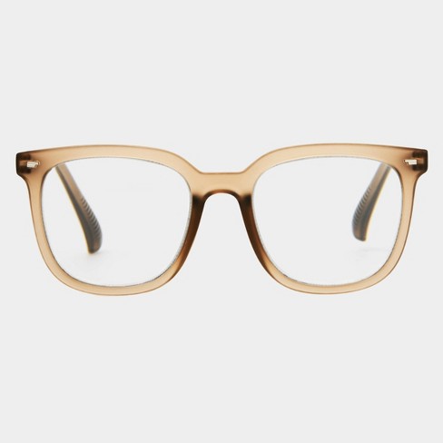 Women's Matte Plastic Square Blue Light Filtering Glasses - Universal ...