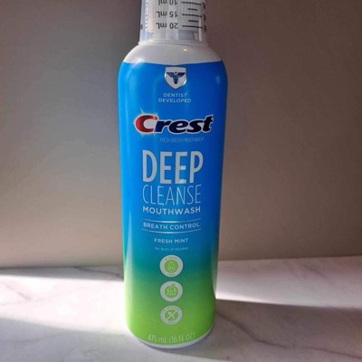 Crest Deep Cleanse Breath Control Mouthwash - Fresh Mint - 475ml : Target