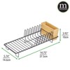 Mdesign Steel Compact Dish Drainer Rack With Bamboo Cutlery Caddy ...