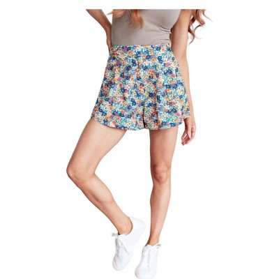 Women's Drop Of Golden Sun Floral Shorts - Kori M : Target