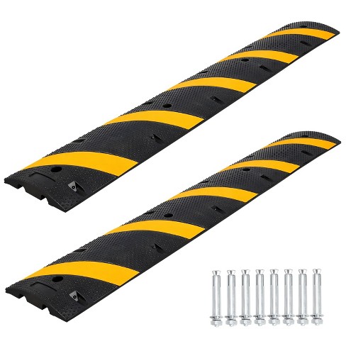 Whizmax Heavy Duty Speed Bumps For Driveway, 2 Pack 6ft Rubber Speed ...