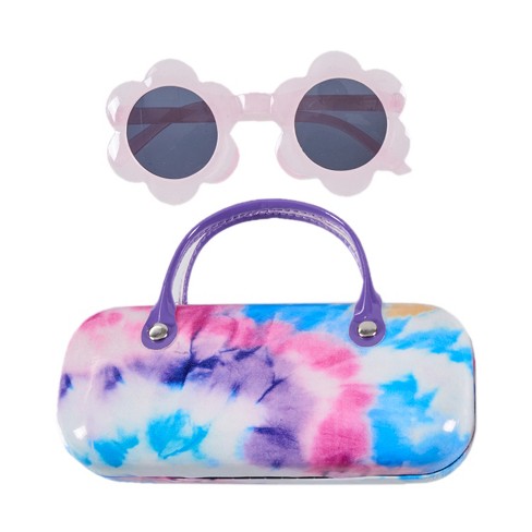 Limited Too Girls Sunset Sunglasses & Case Set For Kids In Tie Dye : Target