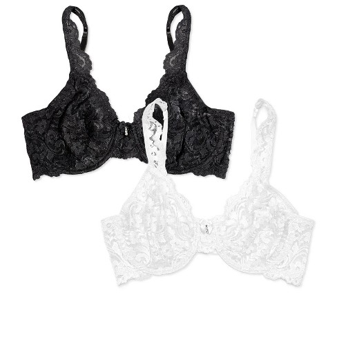 Smart & Sexy Women's Signature Lace Unlined Underwire Bra 2-pack Black ...