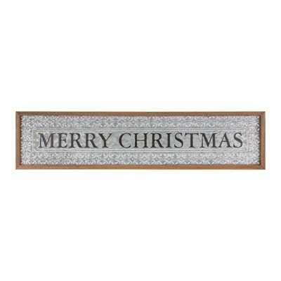 Northlight 48" Metallic Gold Merry Christmas Metal Wall Sign : Target