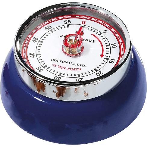 Zassenhaus Magnetic Retro 60 Minute Kitchen Timer, 2.75-inch, Navy Blue ...