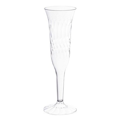 Smarty Had A Party 5 Oz. Clear Plastic Champagne Flutes (96 Flutes ...