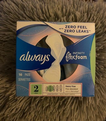Always Infinity Regular Absorbency Flexfoam Pads For Women - Unscented ...