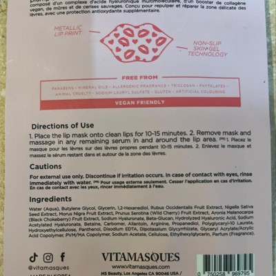 Vitamasques Lip Mask And Repair - Plump - 0.13 Fl Oz : Target