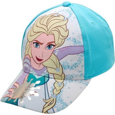 Disney Frozen Elsa Girls' Baseball Hat, Kids Cap Ages 2t-7 (blue) : Target