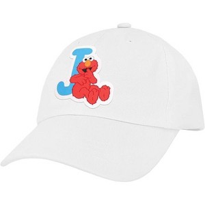 Sesame Street Elmo Kids Toddler Cap with Initial (J) White, Toddler ...