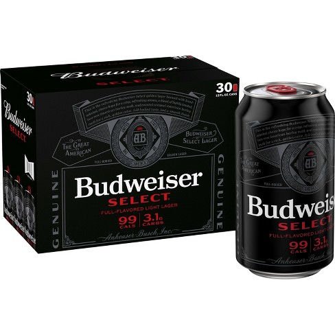 Budweiser Select Full-flavored Light Lager Beer - 30pk/12 Fl Oz Cans ...