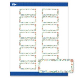 Avery® Matte 1" x 2-5/8" Labels, Mint & Gold Floral, 320ct : Target