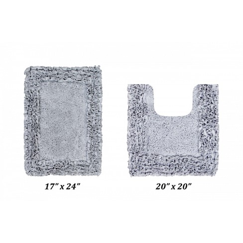 Better Trends Shaggy Border Bath Rug, 100% Cotton, 2 Piece Set (17" X ...