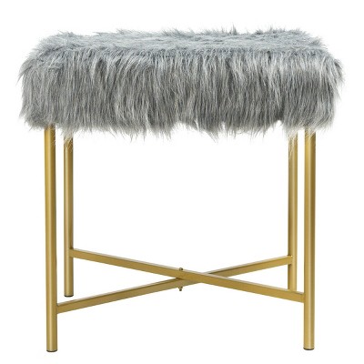 Tangkula Decorative Ottoman Stool Footrest W/ Gold Metal Legs : Target