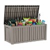 MooxvMoo 120 Gallon Deck Box with Piston Hinges, Weatherproof Wood ...